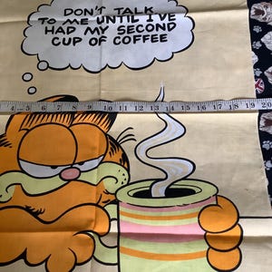 Rare Vintage/retro 1978 Garfield Fun, Coffee Related Design Large 100% ...
