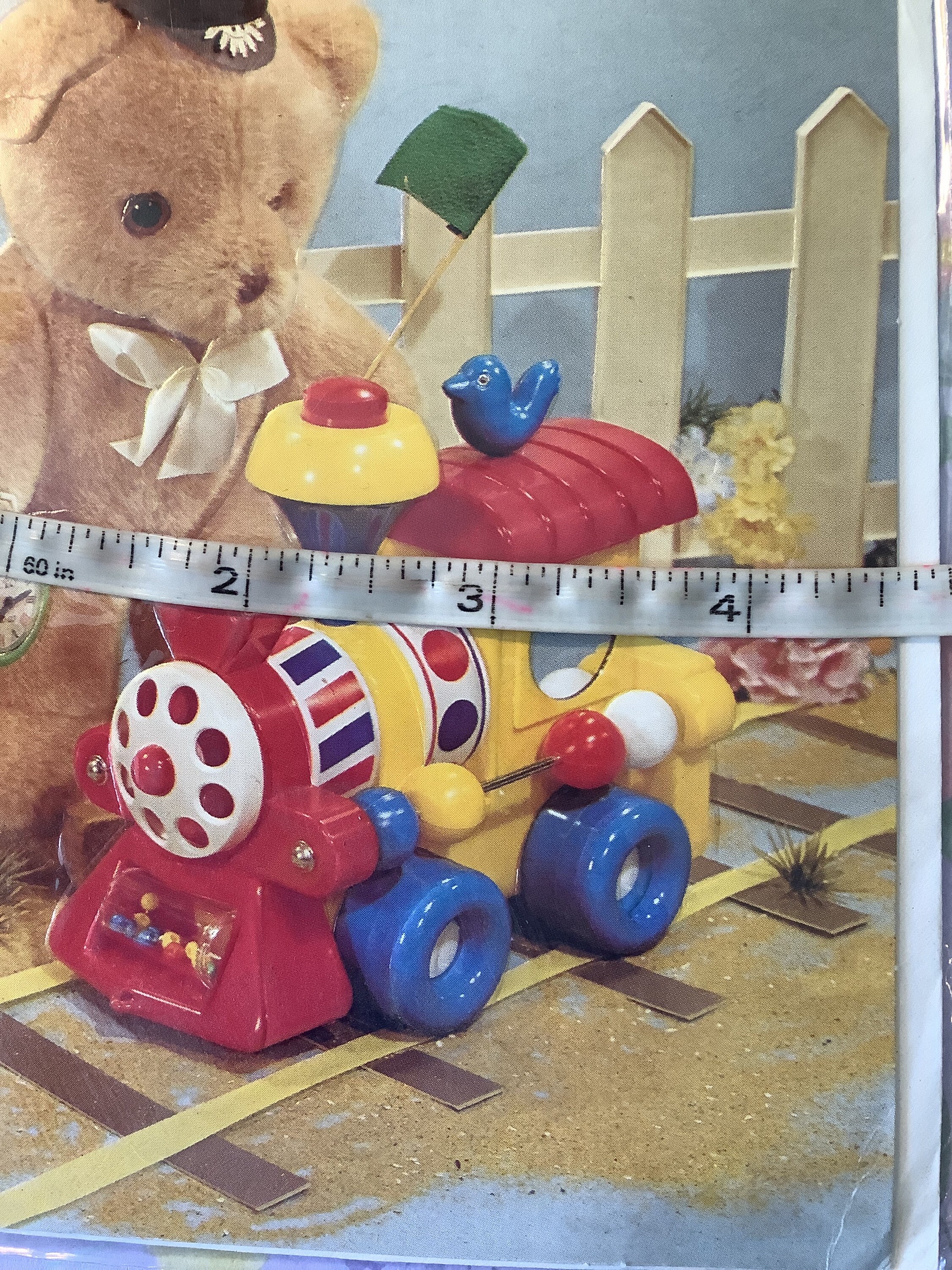 RARE Vintage Circa 1970s 'happy Birthday 4' Cute Retro Teddy Bear Train ...
