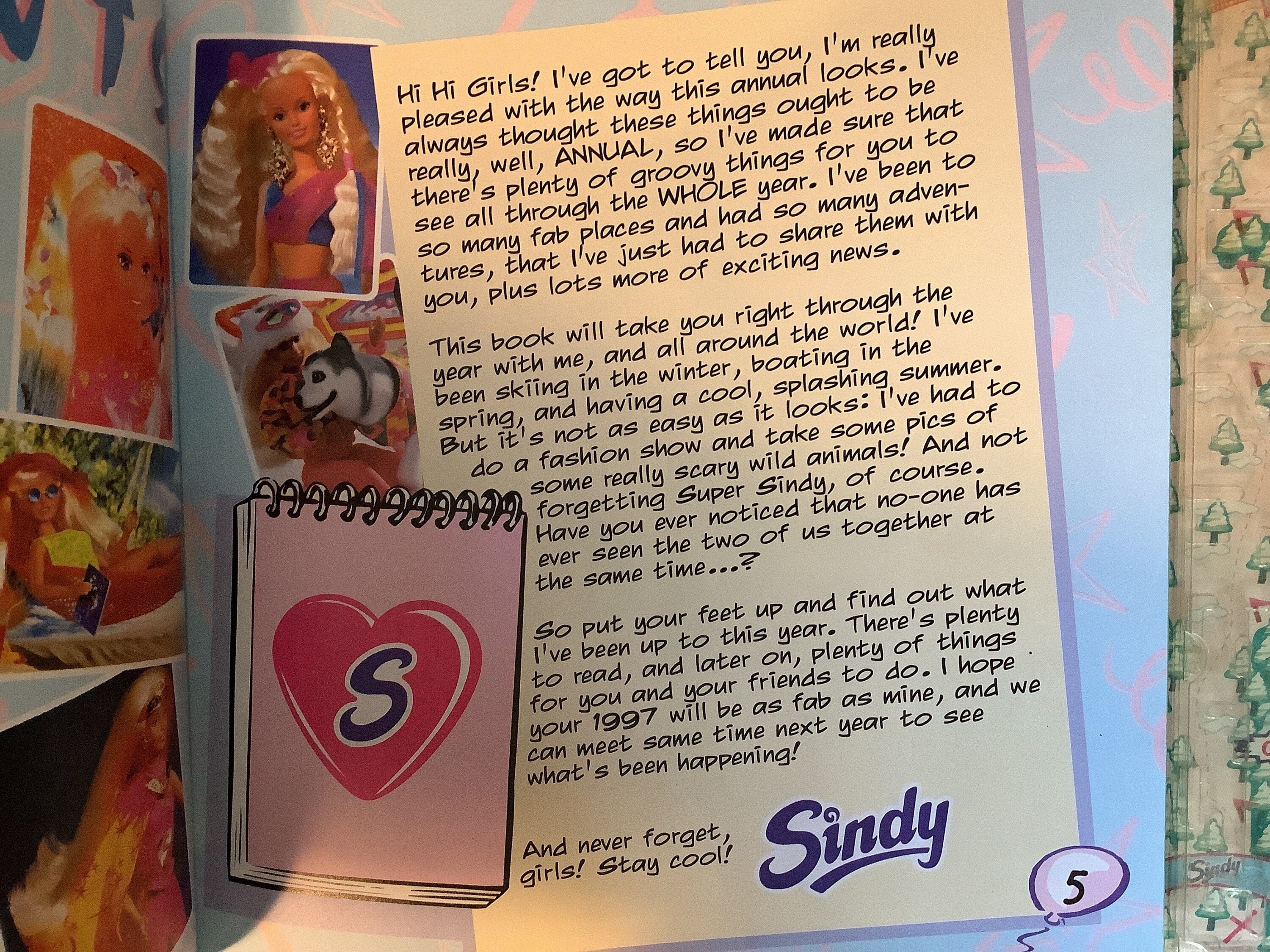 1997 Vintage Children's Book 'sindy' Annual in Hardback -sindy Doll ...