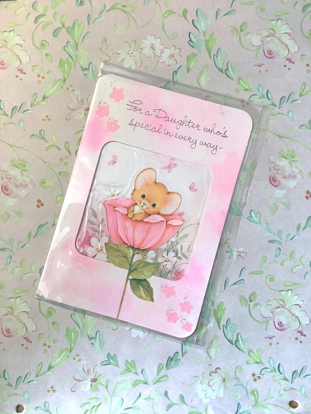 RARE Circa 1980s Vintage 'daughter' Birthday Card - Cute Kitsch Cut-out ...