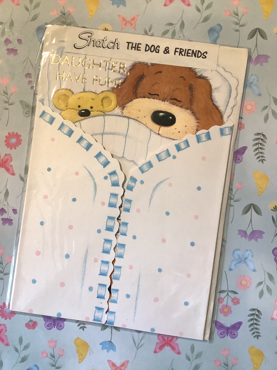 RARE Vintage 1987 Snatch the Dog & Friends 'daughter Have Fun' Birthday ...