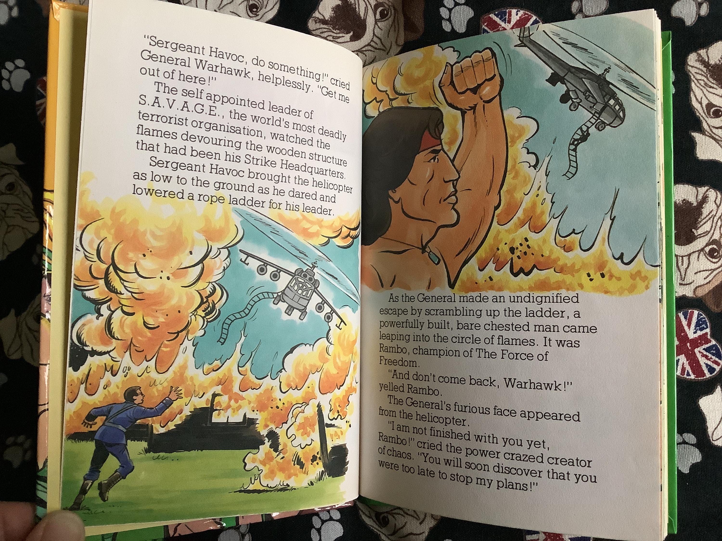 RARE 1987 Vintage 'rambo - the Mask of Mardar' Hardback Little Owl ...