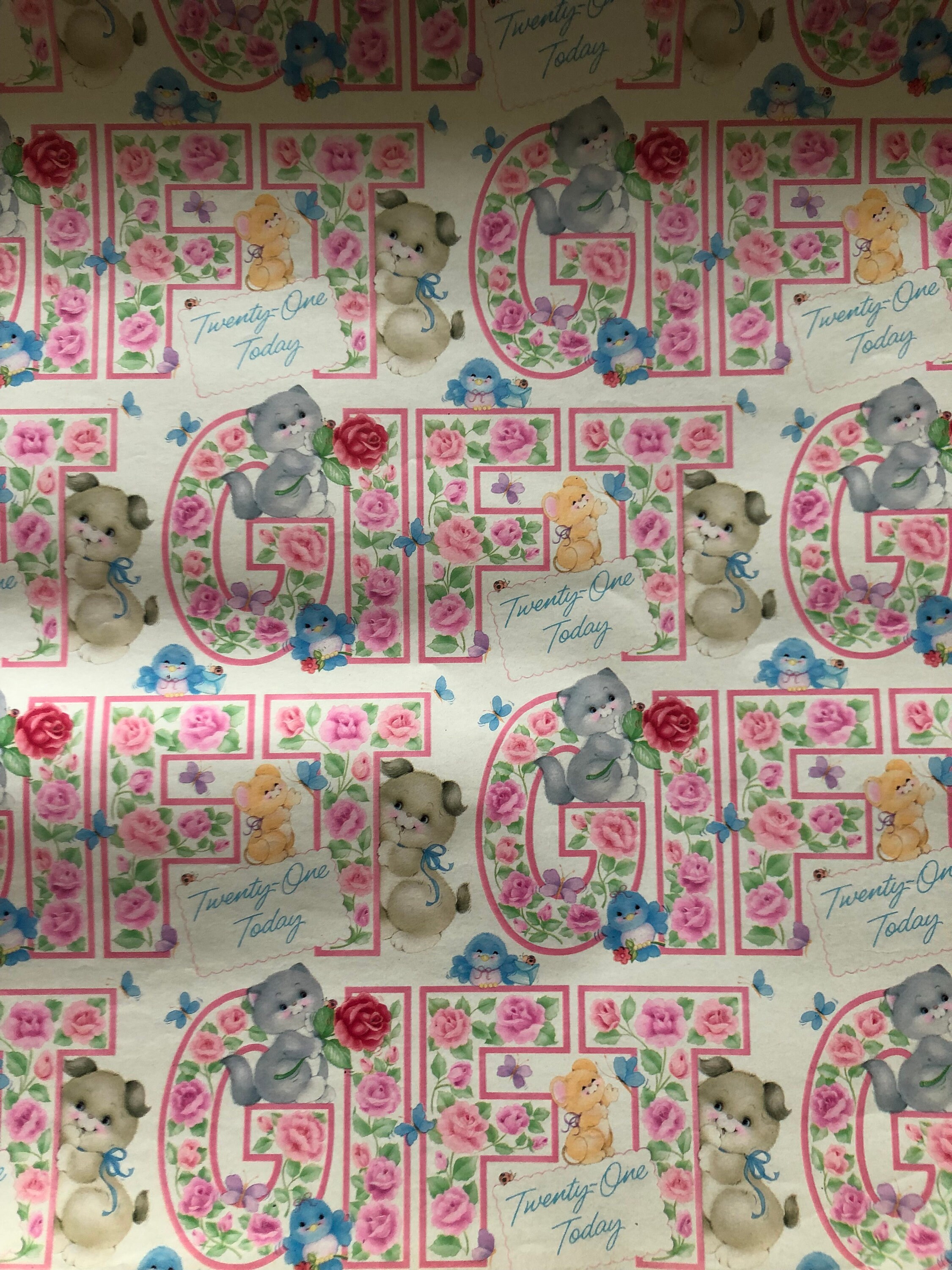 EXTREMELY Rare Vintage Circa 1970s 'twenty-one Today' Gift Wrap With ...