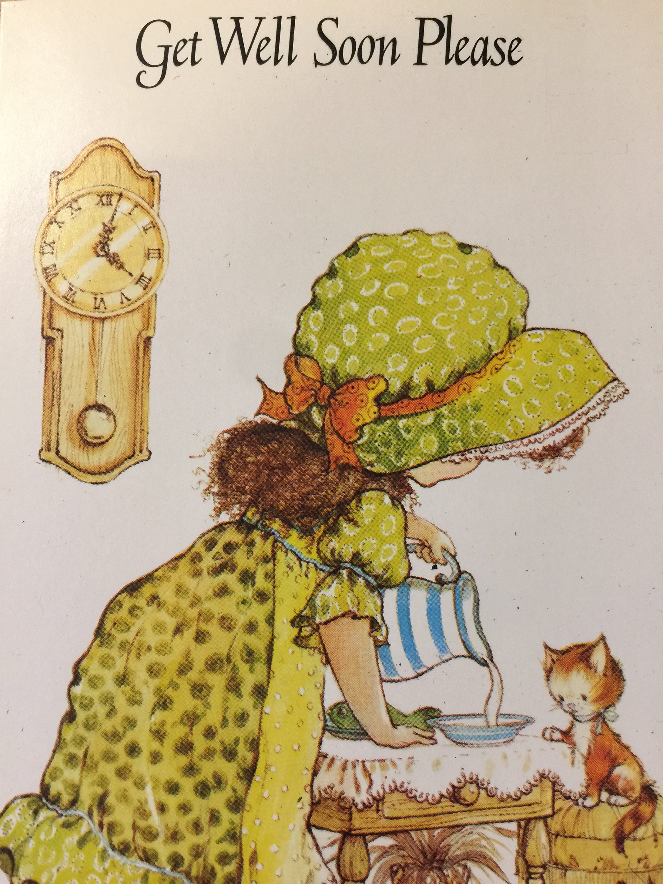 EXTREMELY RARE Circa 1970s 'get Well Soon Please' Card -cute Little ...