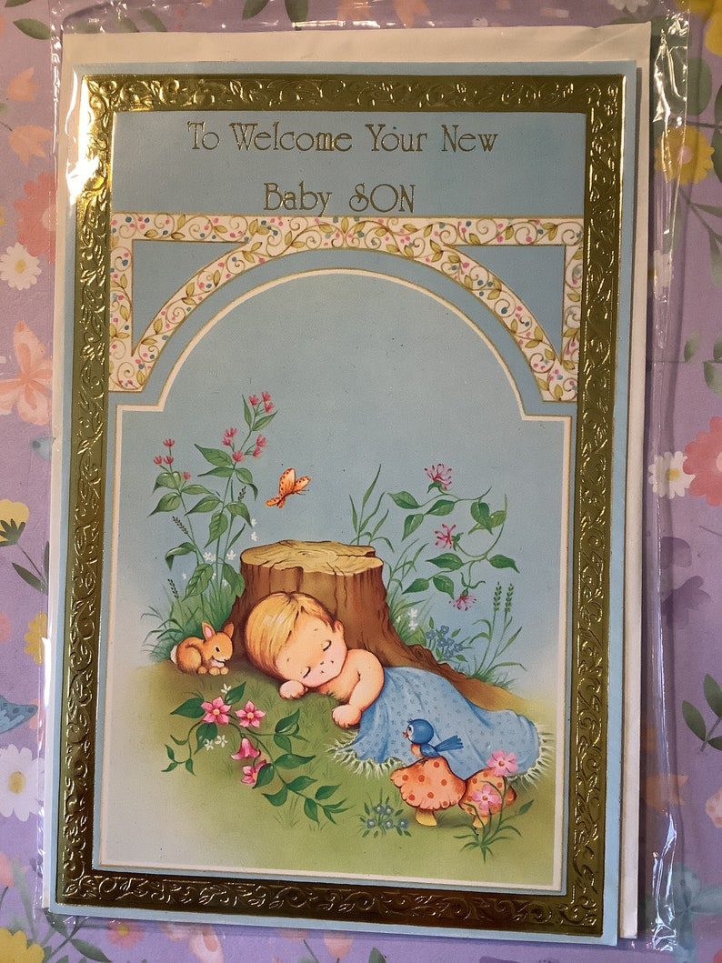 Extremely RARE Vintage Circa 1970s 'to Welcome Your New Baby Son' Card ...