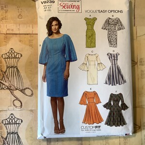 Uncut 2021 Vogue Easy Options Sewing Pattern No V9239 for Misses ...