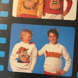 RARE Vintage 1988 'desperate Dan' 5 Knitting Patterns by Gary Kennedy ...