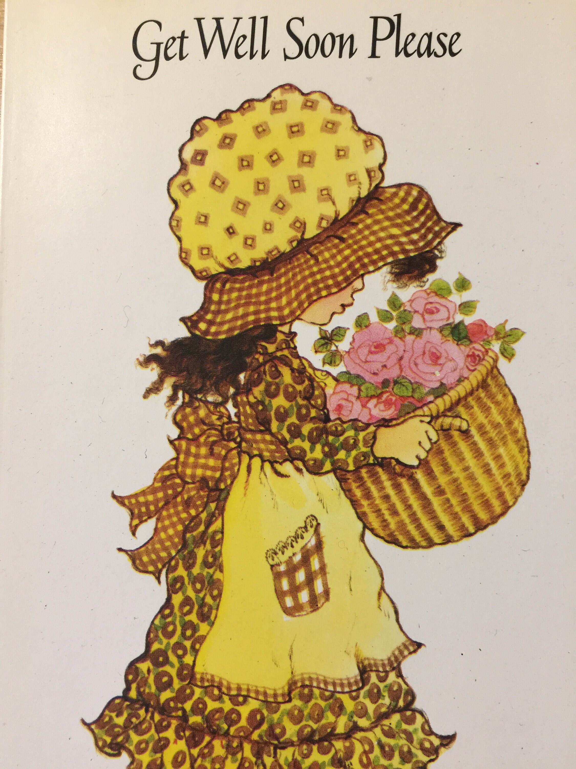 RARE Vintage Circa 1970s ' Get Well Soon Please' Card - Cute Little ...