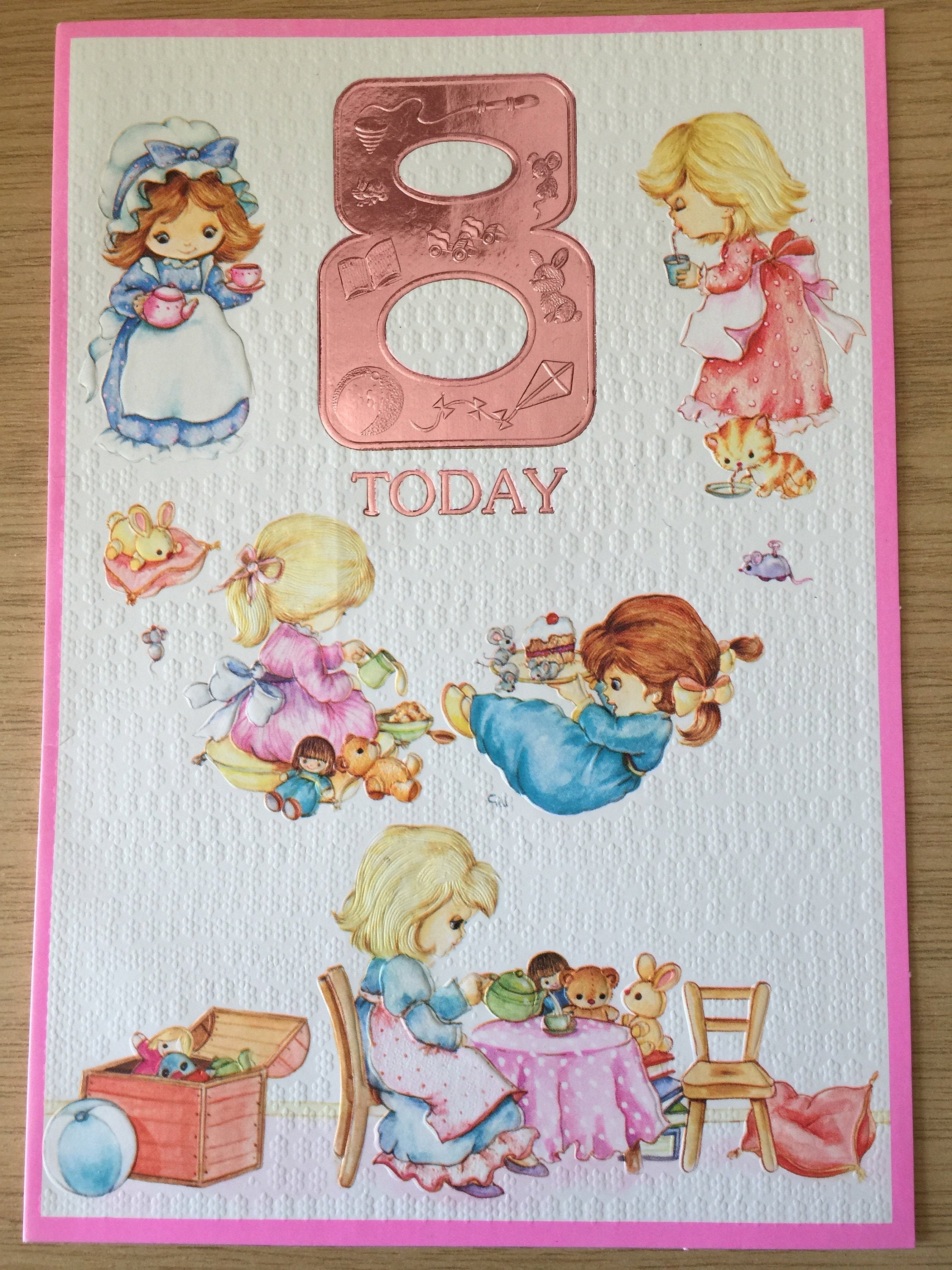 RARE Vintage/Retro Circa 1980s '8 Today' Birthday Card | Etsy