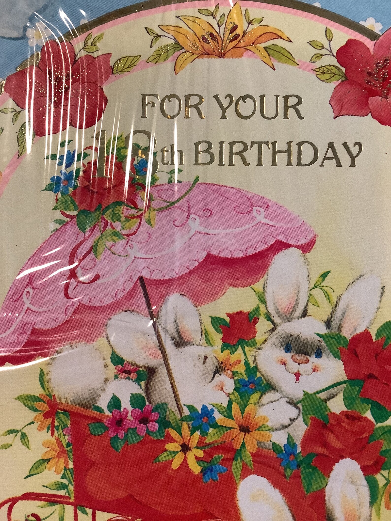 RARE Vintage Circa 1970s 'for Your 18th Birthday' Card With Cute Rabbit ...