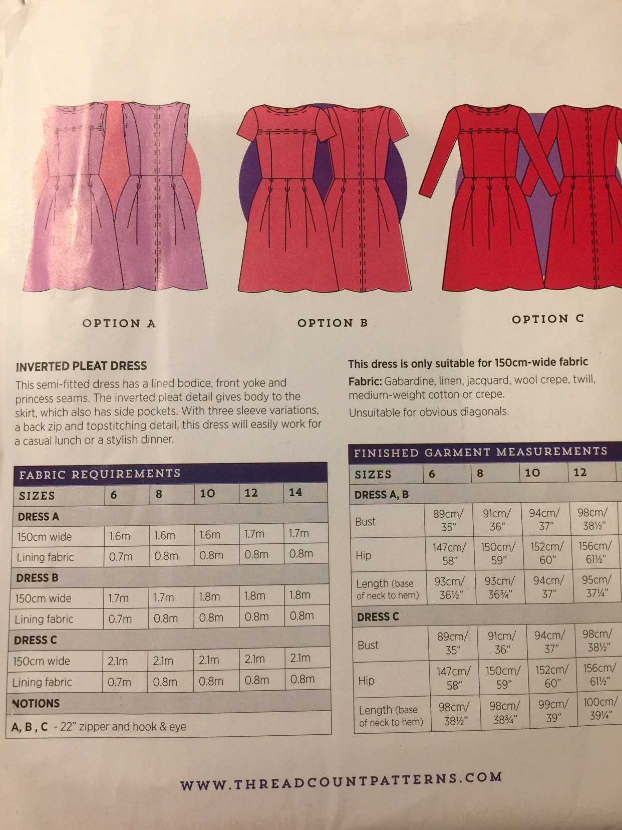 Uncut Threadcount Sewing Pattern 1615 3-in-1 Pattern | Etsy