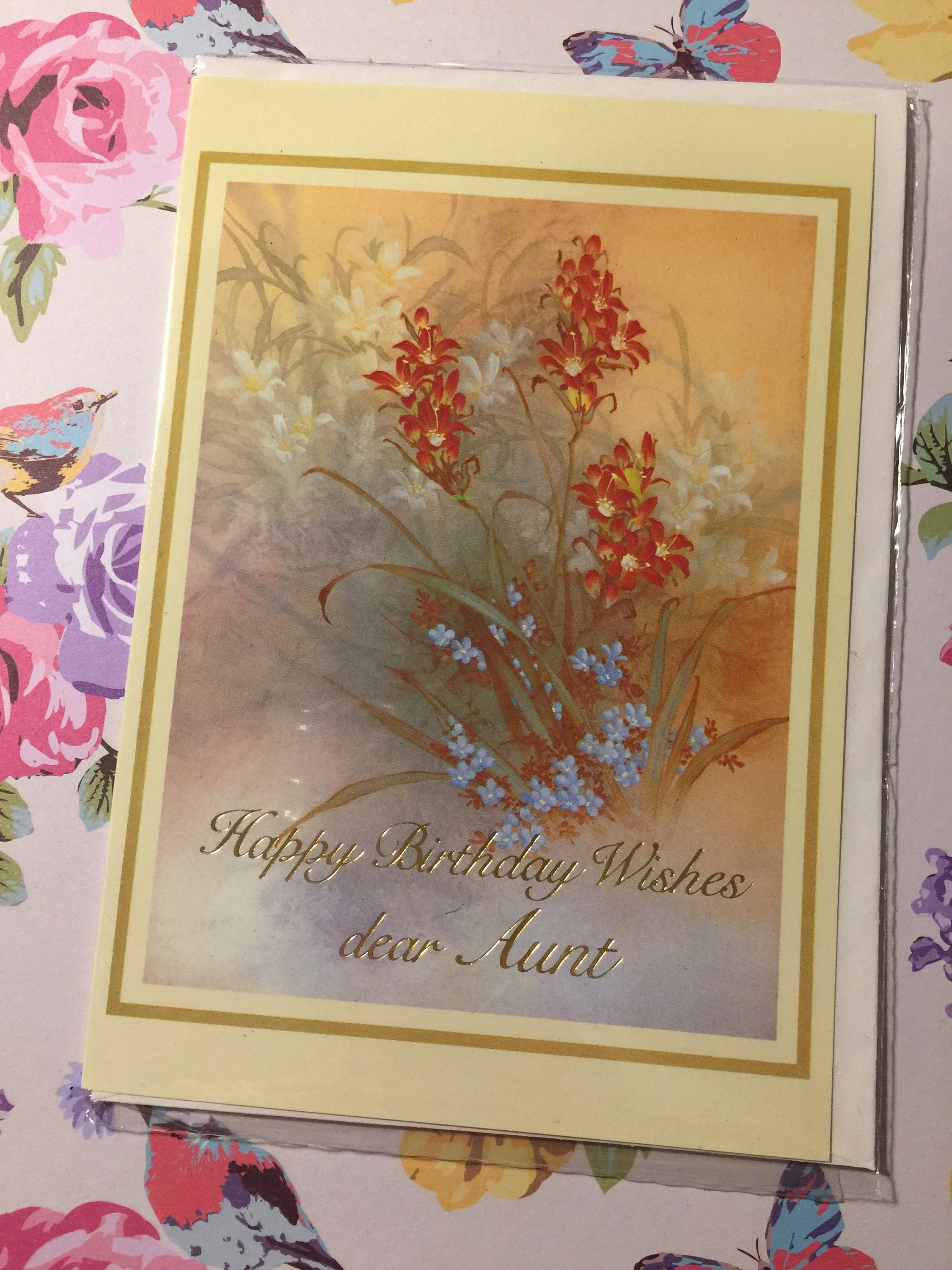 RARE Vintage/retro Circa 1970s 'happy Birthday Wishes Dear Aunt' Card ...