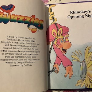 RARE Vintage 1984 'wuzzles Rhinokey's Opening - Etsy UK