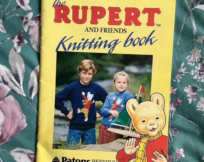 Vintage 1991 'rupert and Friends Knitting Book' Knitting Patterns by ...