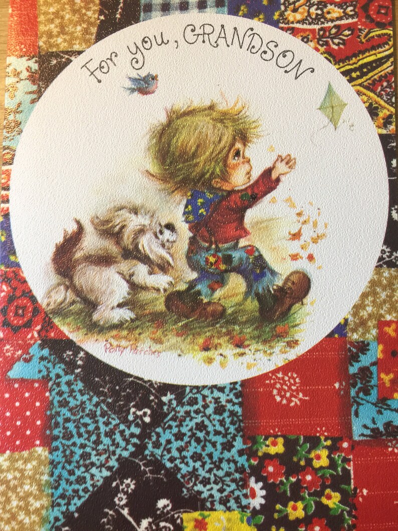 RARE Vintage Circa 1970s 'happy Birthday, Grandson' Card - A Polly ...