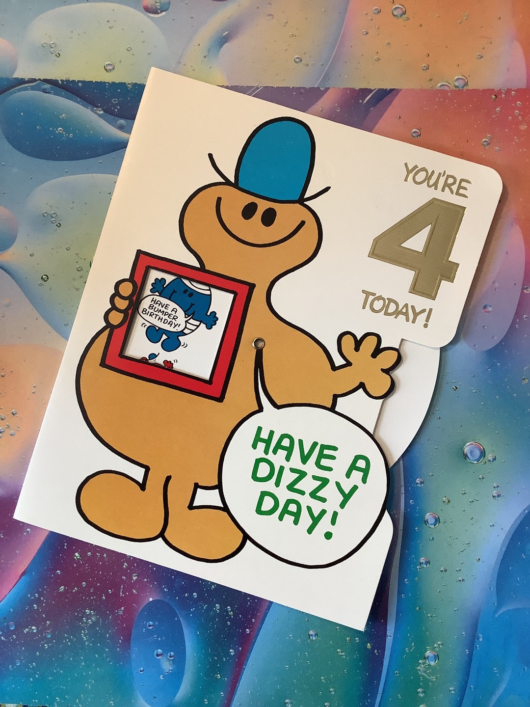 RARE Vintage 1983 Large Original Mr Men 'mr Dizzy' 4th Birthday Card ...