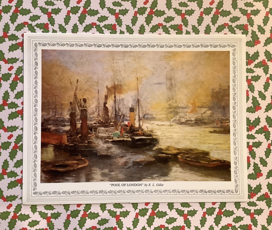 RARE Vintage Circa 1990s London Design Christmas Card With a Design by ...