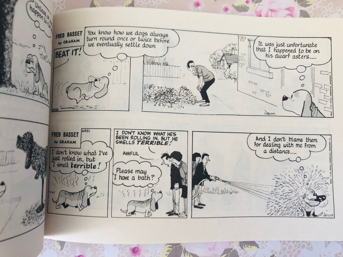 Vintage 1989 'fred Basset' Comic Strip Book by Alex | Etsy