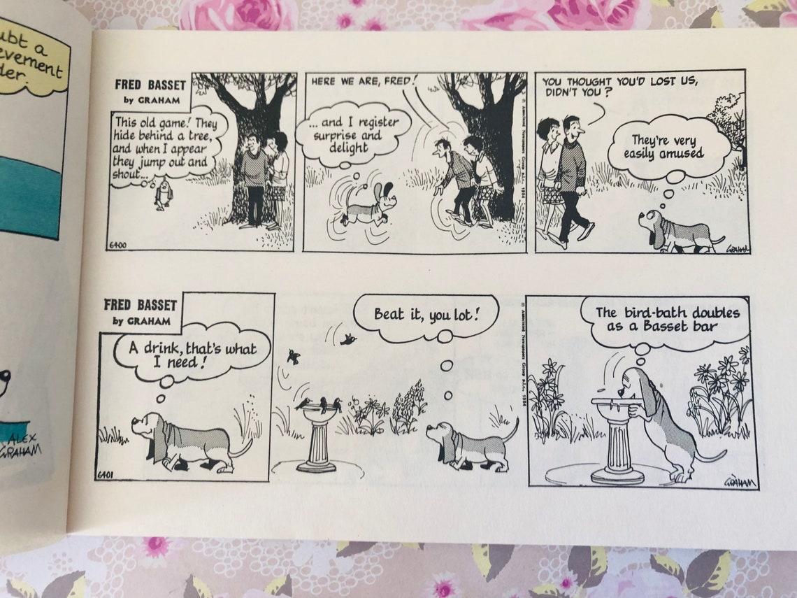 Vintage 1989 'fred Basset' Comic Strip Book by Alex | Etsy