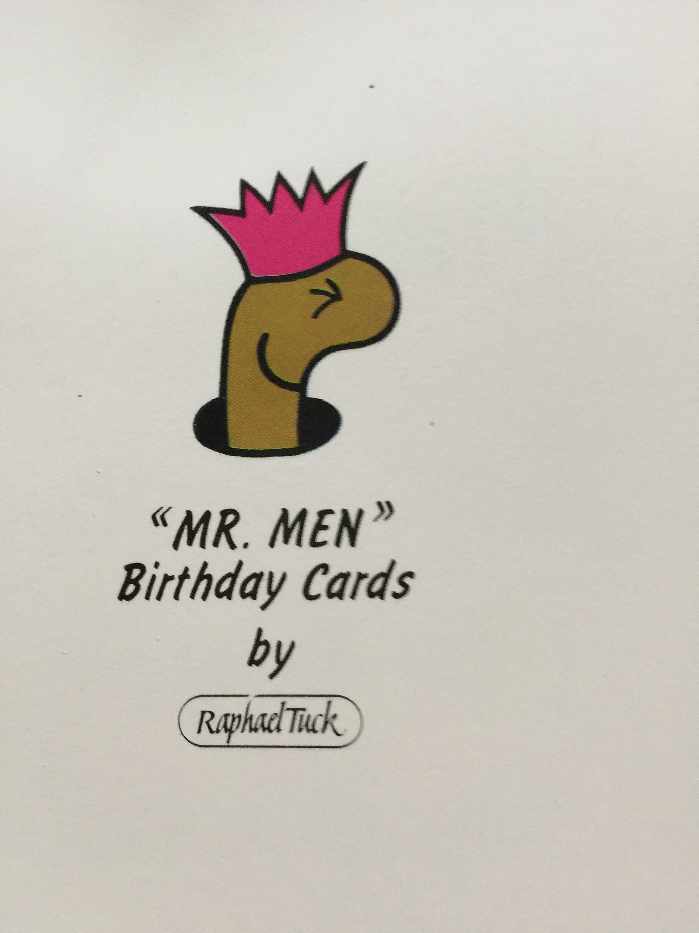 RARE Vintage 1978 Large Original Mr Men 'mr Funny' 1st Birthday Card ...
