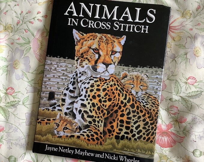 Vintage 1995 'animals in Cross Stitch' Hardback Book by Jayne Netley ...