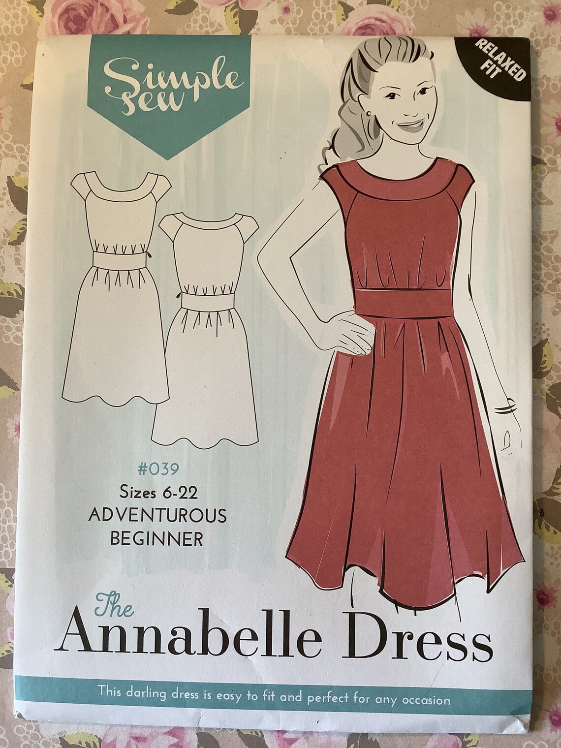 Uncut Simple Sew Sewing Pattern #039 the Annabelle Dress in UK Sizes 6 ...