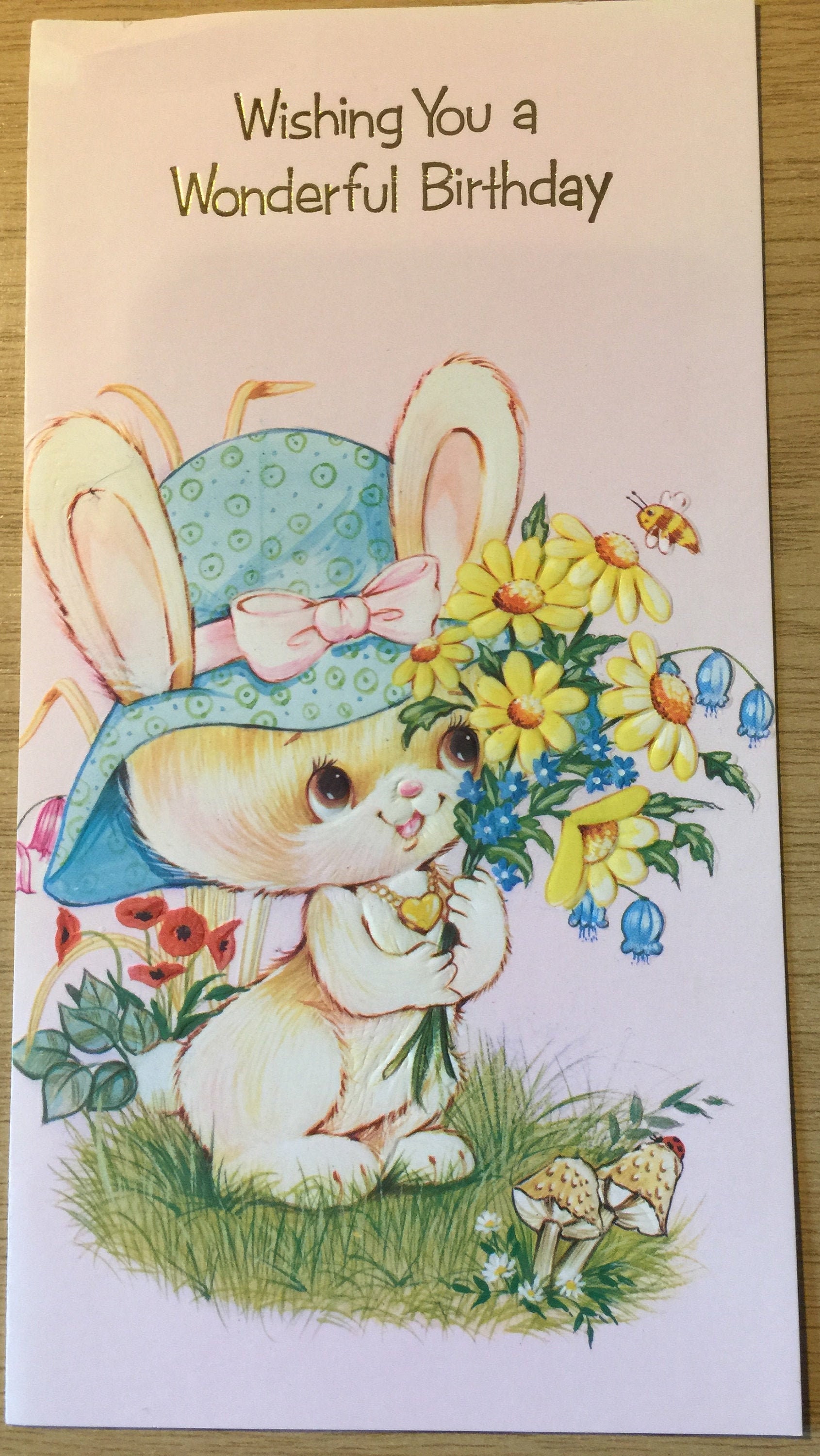 RARE Vintage/retro Circa 1970s 'wishing You a Wonderful Birthday' Card ...