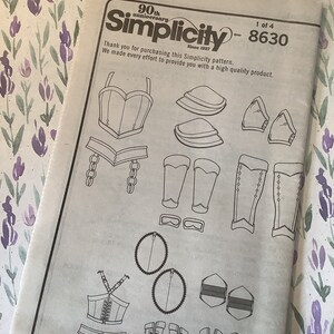 RARE Uncut F/F 2018 Simplicity Sewing Pattern - Misses' Cosplay Armor ...
