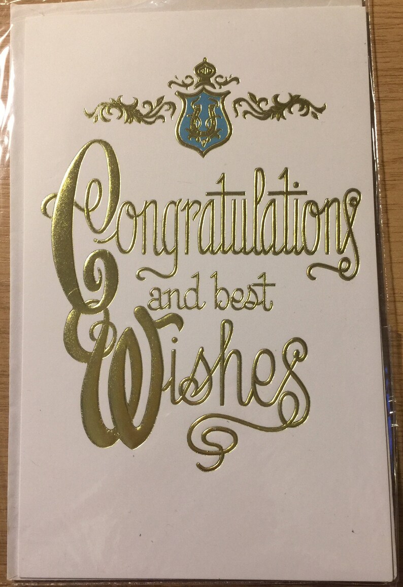 RARE Vintage/retro Circa 1970s 'congratulations and Best - Etsy