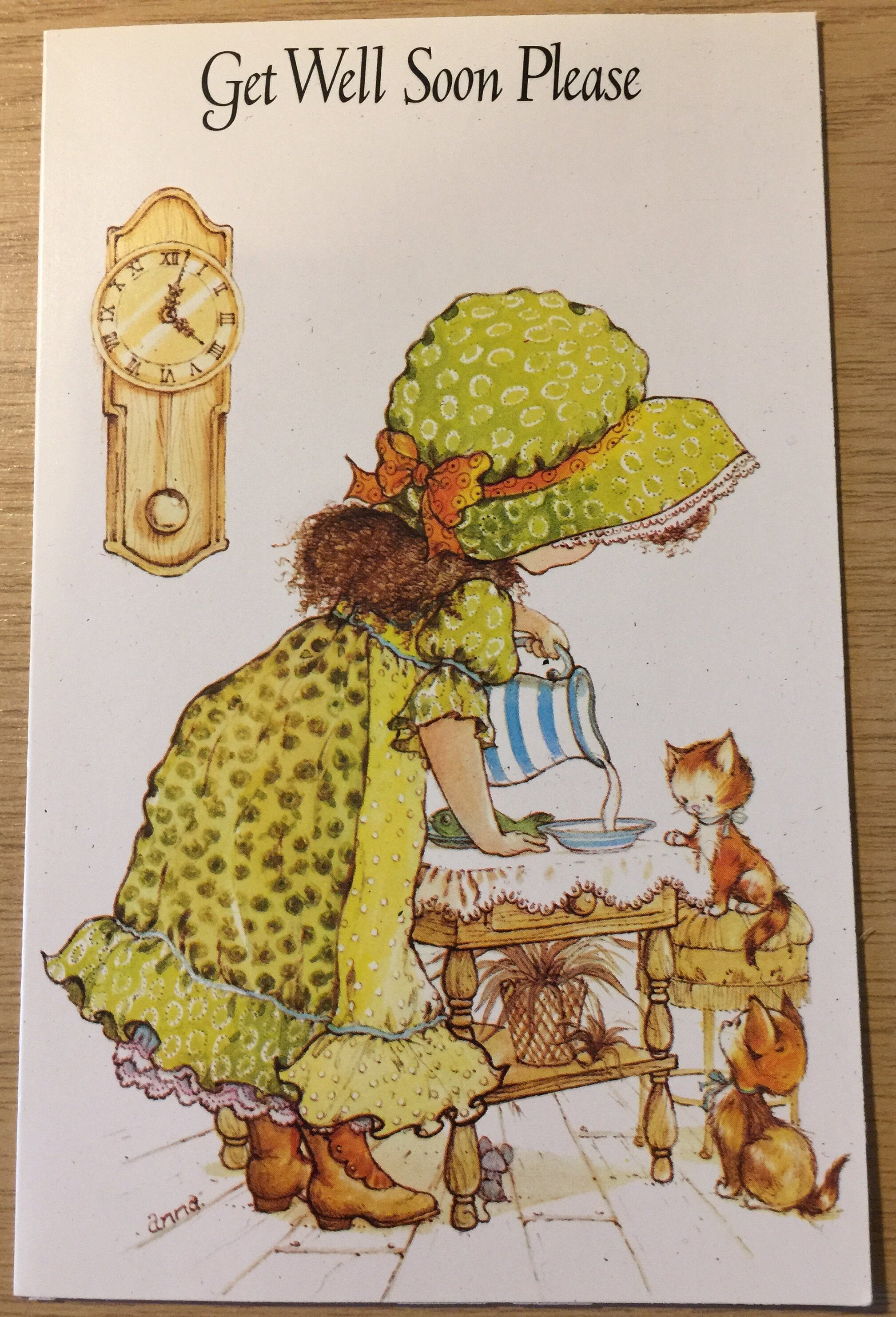 EXTREMELY RARE Circa 1970s 'get Well Soon Please' Card -cute Little ...