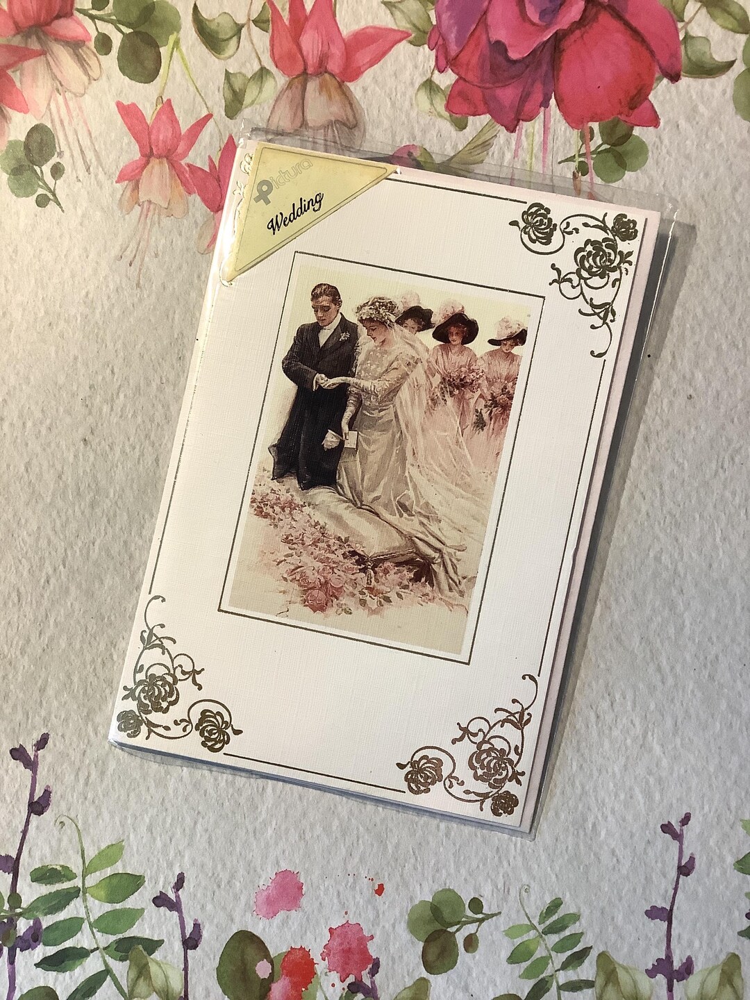 RARE Vintage 1990 'the Wedding' Card by American Artist Harrison Fisher ...