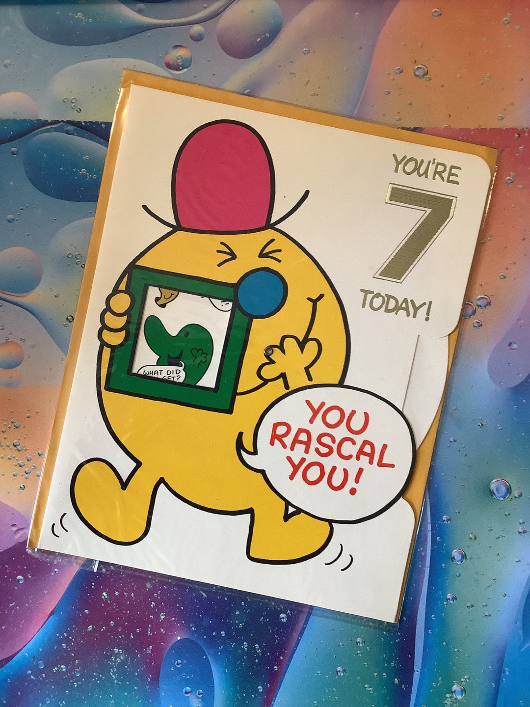 RARE Vintage 1978 Large Original Mr Men 'mr Mischief' 7th Birthday Card ...