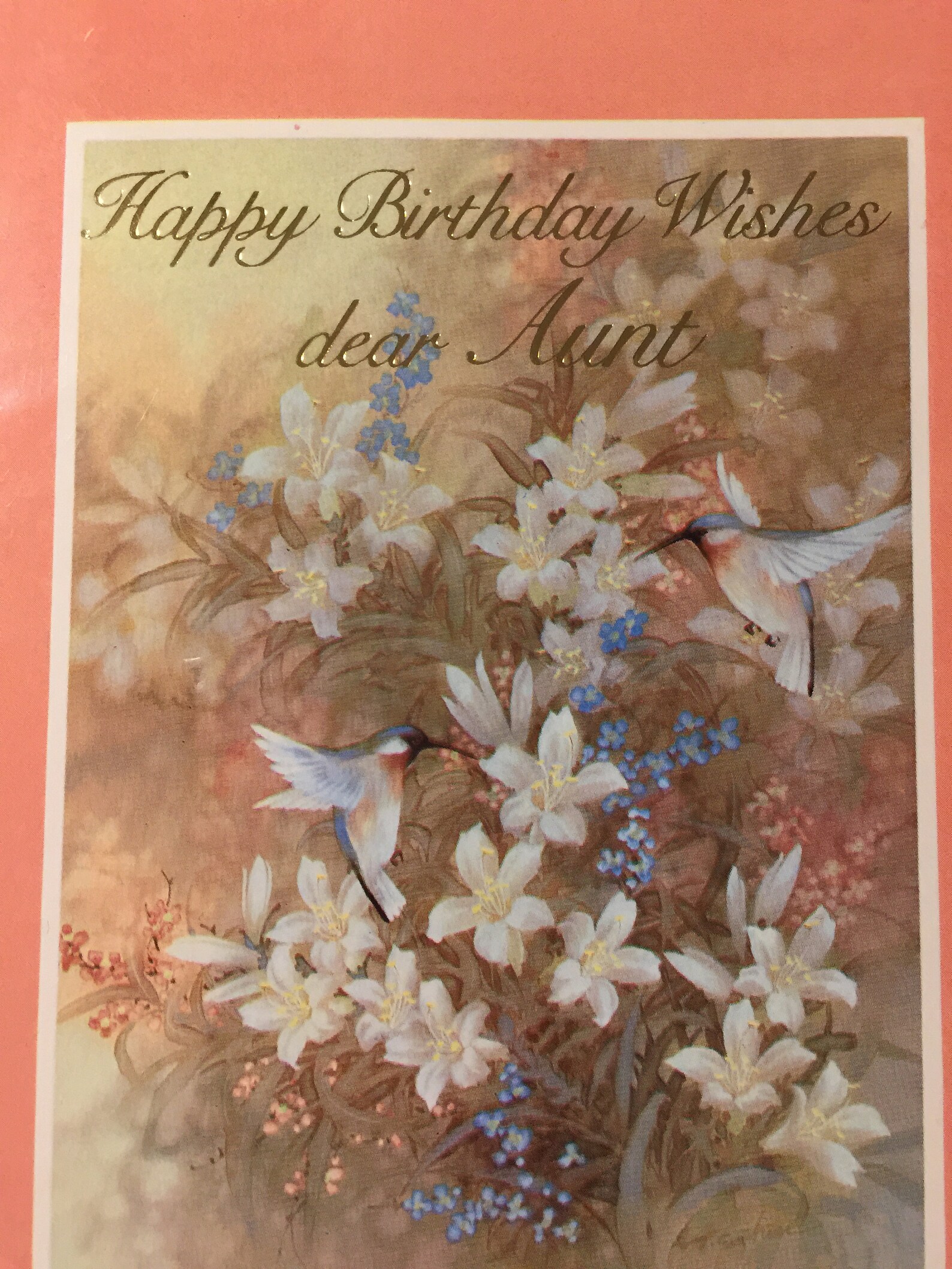 RARE Vintage/retro Circa 1970s 'happy Birthday Wishes Dear Aunt' Card ...