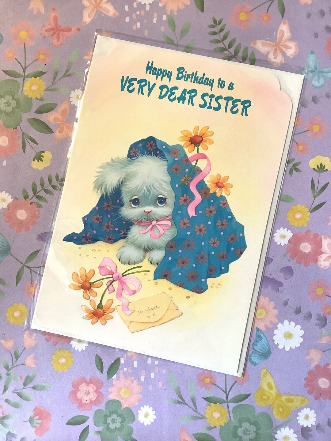 RARE Circa 1970s Vintage Retro 'happy Birthday to a Very Dear Sister ...