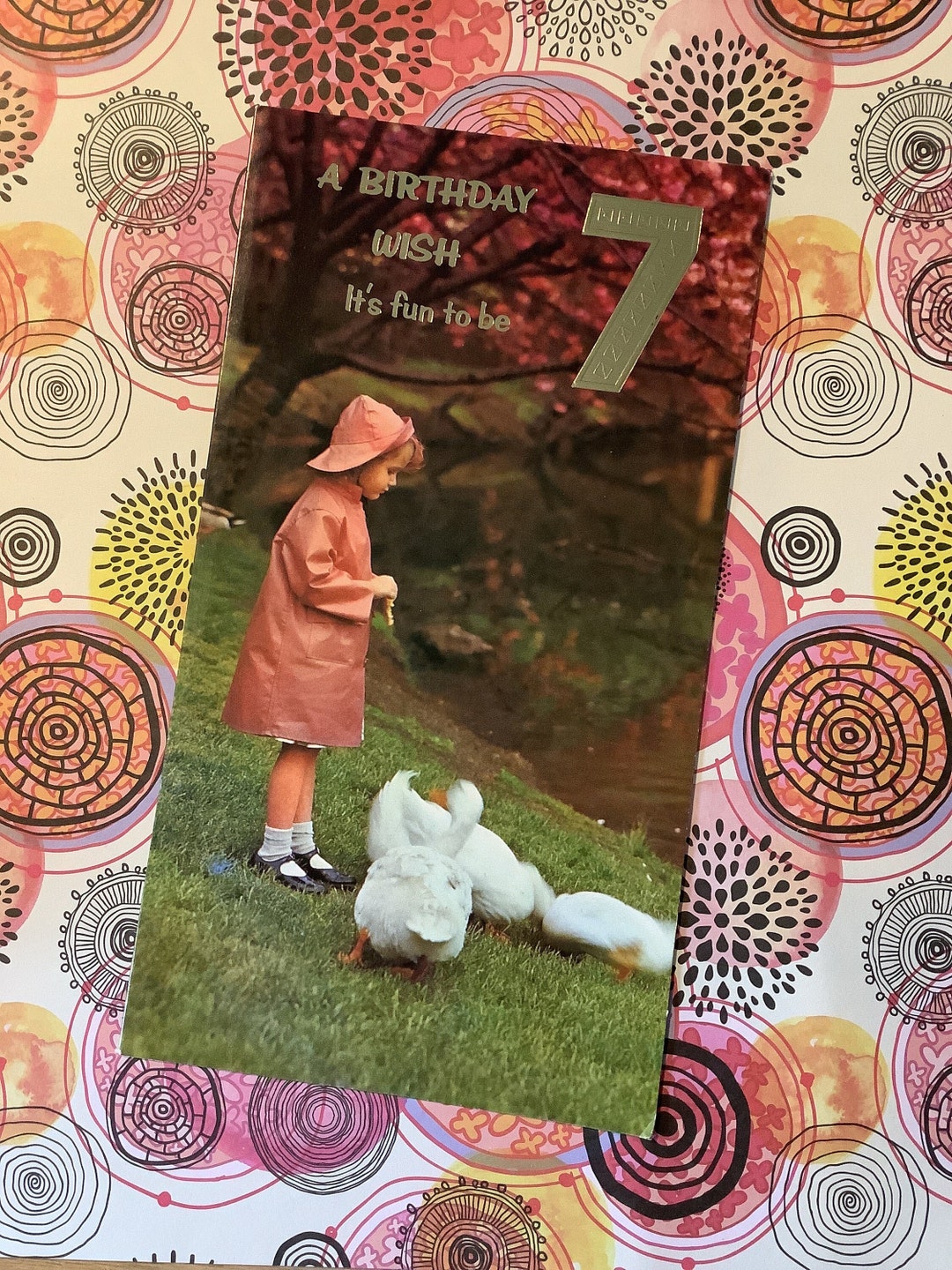 EXTREMELY Rare Vintage Circa 1970s 'A Birthday Wish It's Fun to Be 7 ...