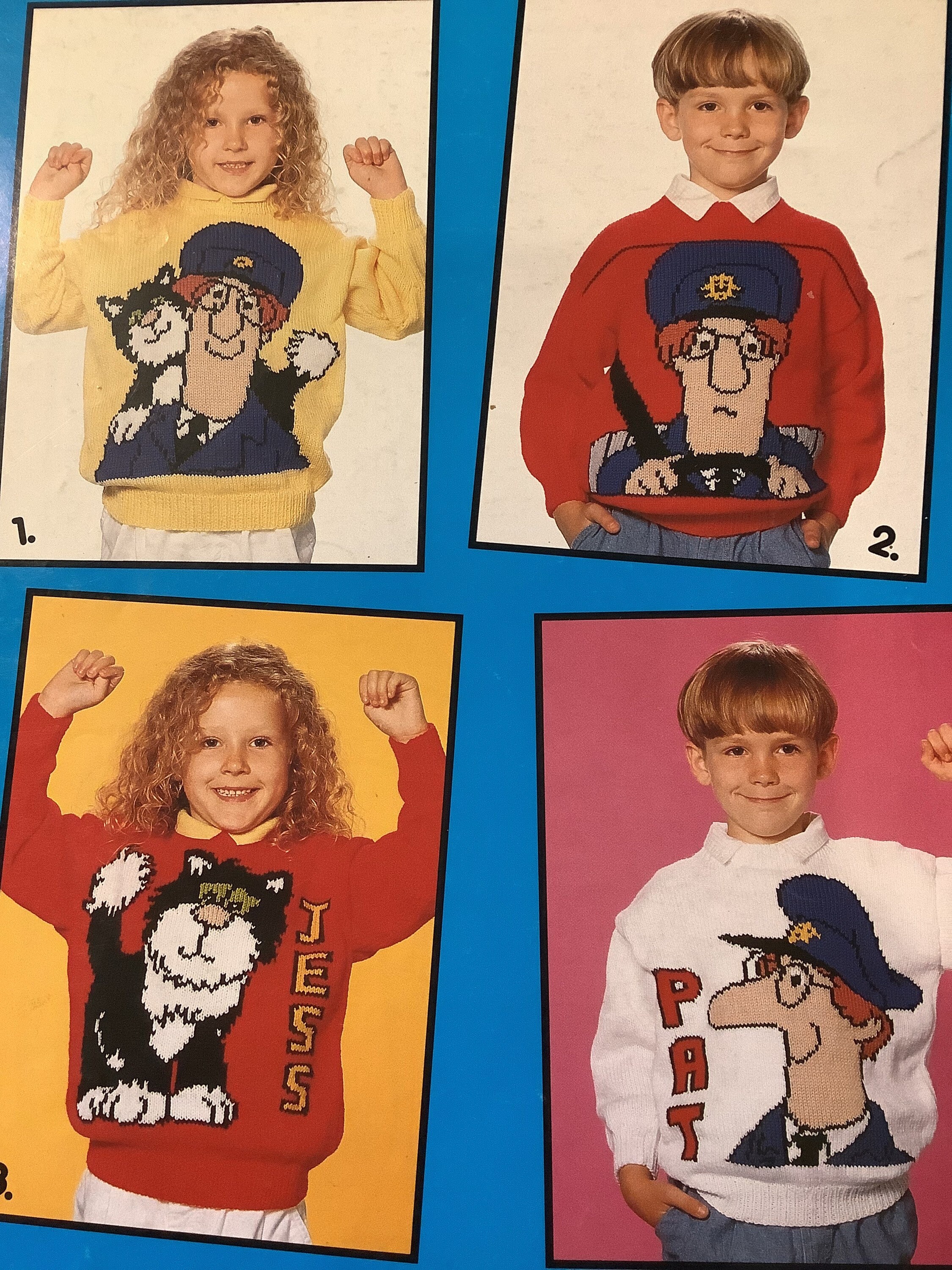 RARE Vintage 1992 'postman Pat' 4 Knitting Patterns by - Etsy