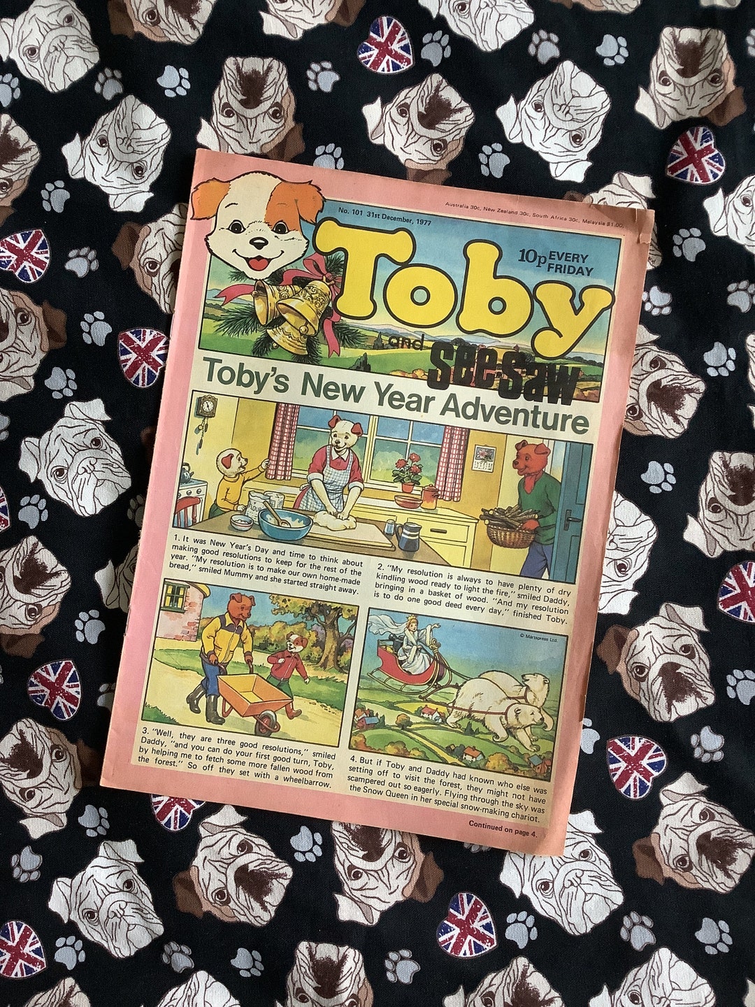 Rare Vintage 31st December, 1977 'toby and See-saw' Comic Strip Stories ...