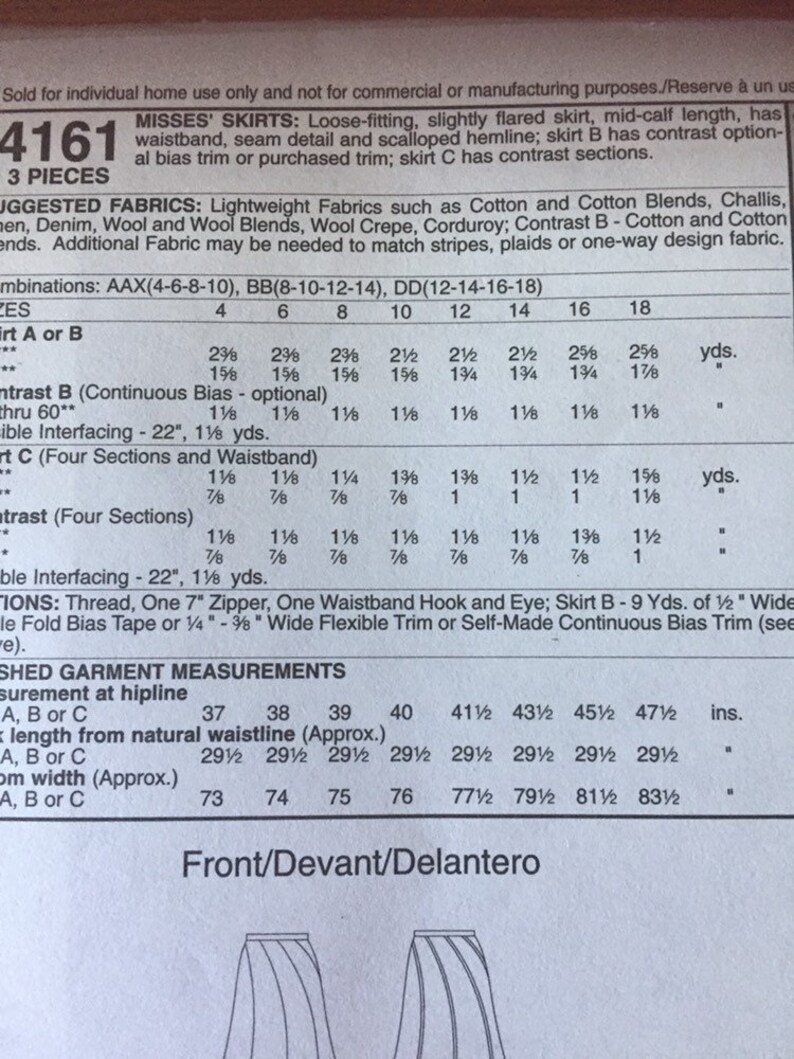 Uncut 2003 Mccall's Pattern No 4161 for Three Styles of | Etsy