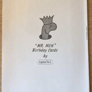 RARE Vintage 1978 Original Mr Men 'sorry' Card - Roger Hargreaves ...