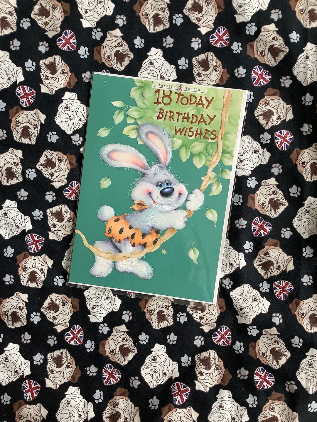 RARE Large Vintage Circa 1980s '18 Today Birthday Wishes' Card Cute ...