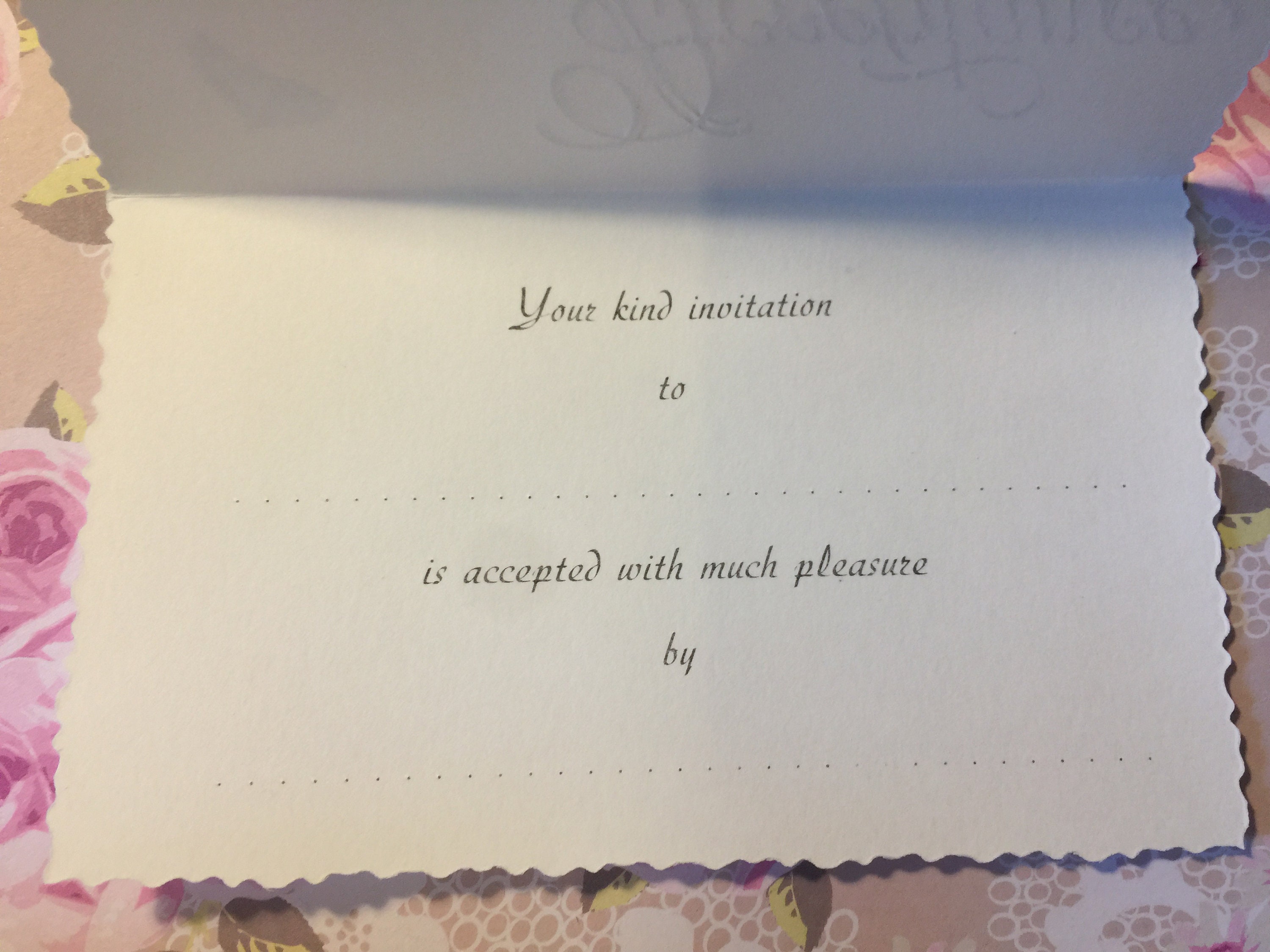 VERY RARE Original Vintage Circa 1970s Wedding 'acceptance' Card ...