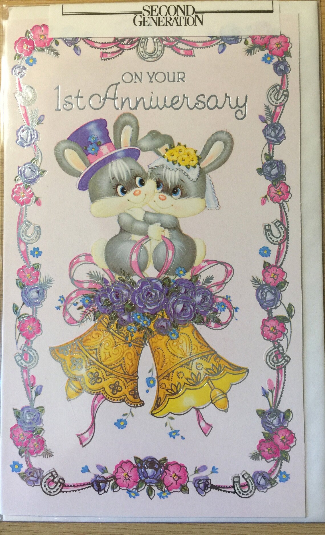 Rare Vintage/retro Circa 1970s 'on Your 1st Anniversary' Card -super ...