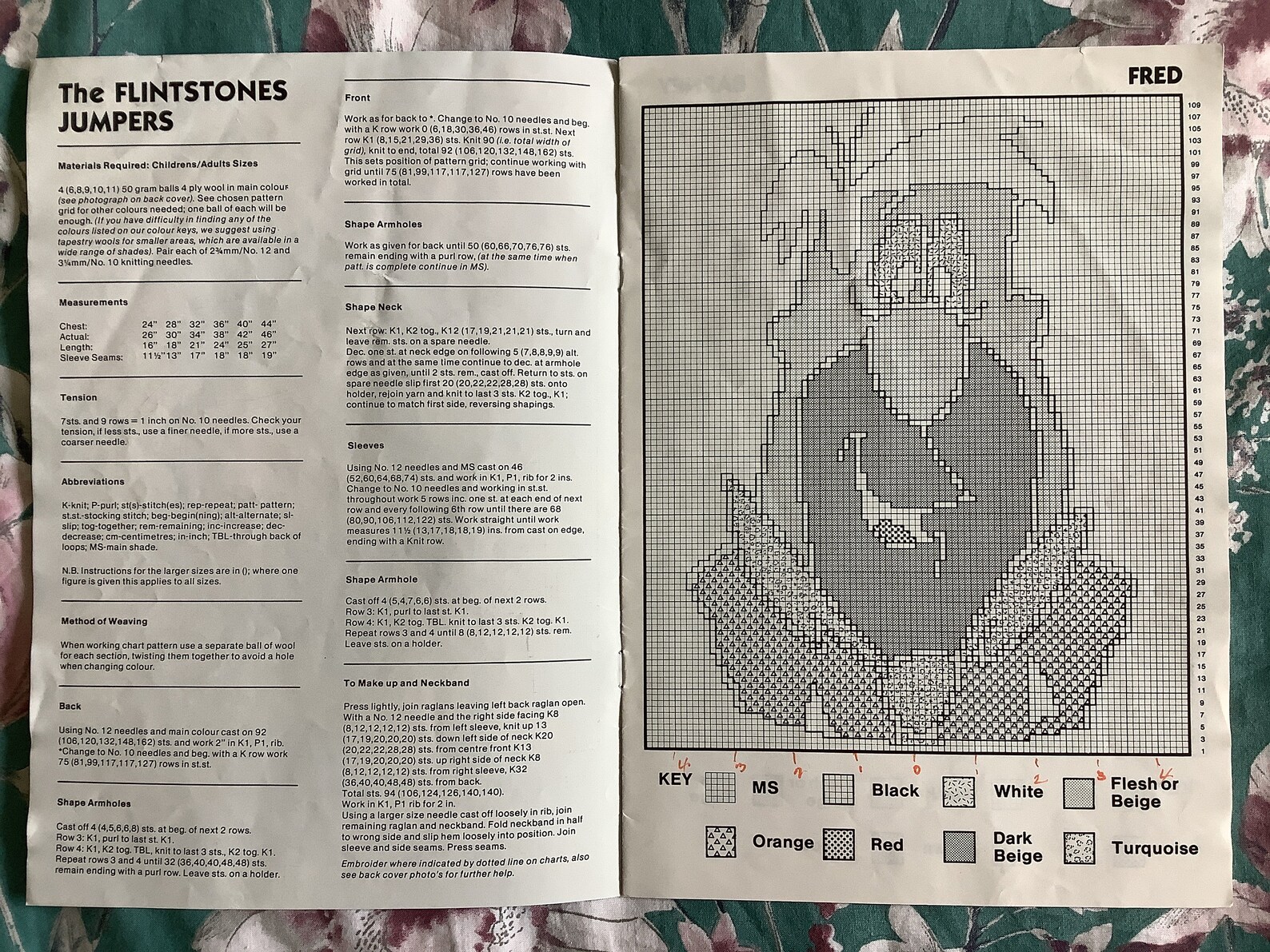 RARE Vintage 1988 the Flintstones' 9 Knitting Patterns by Gary Kennedy ...