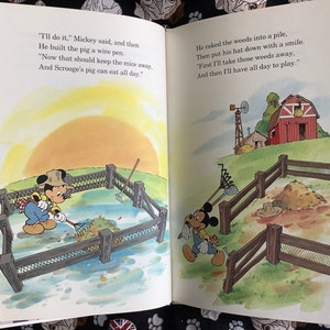 RARE 1988 Vintage Children's Book 'mickey's Day on the Farm' Hardback ...