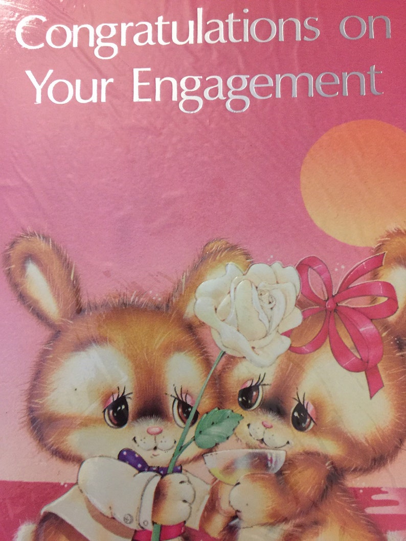 RARE Vintage/retro - Circa 1970s 'congratulations on Your Engagement ...