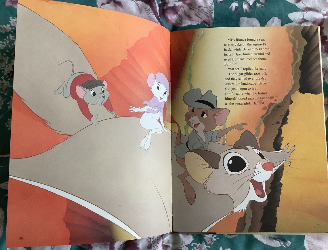 Vintage 1990 'the Rescuers Down Under' Large Disney - Etsy