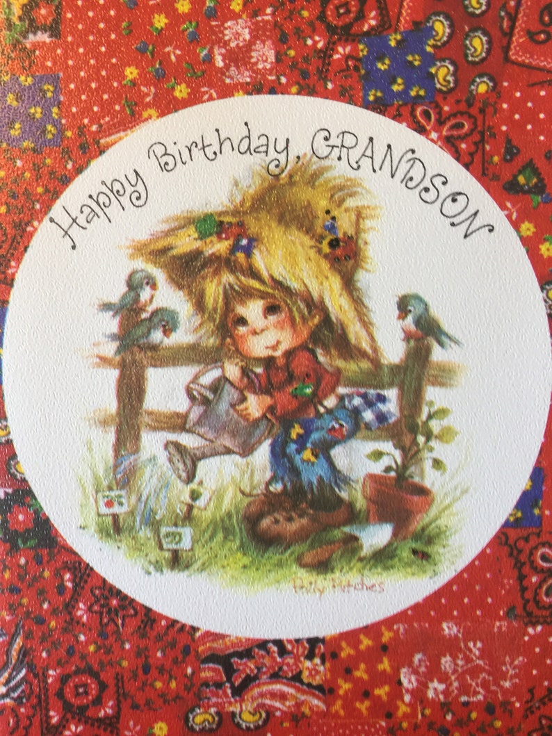 RARE Vintage/retro Circa 1970s 'happy Birthday, Grandson' Card -A Polly ...