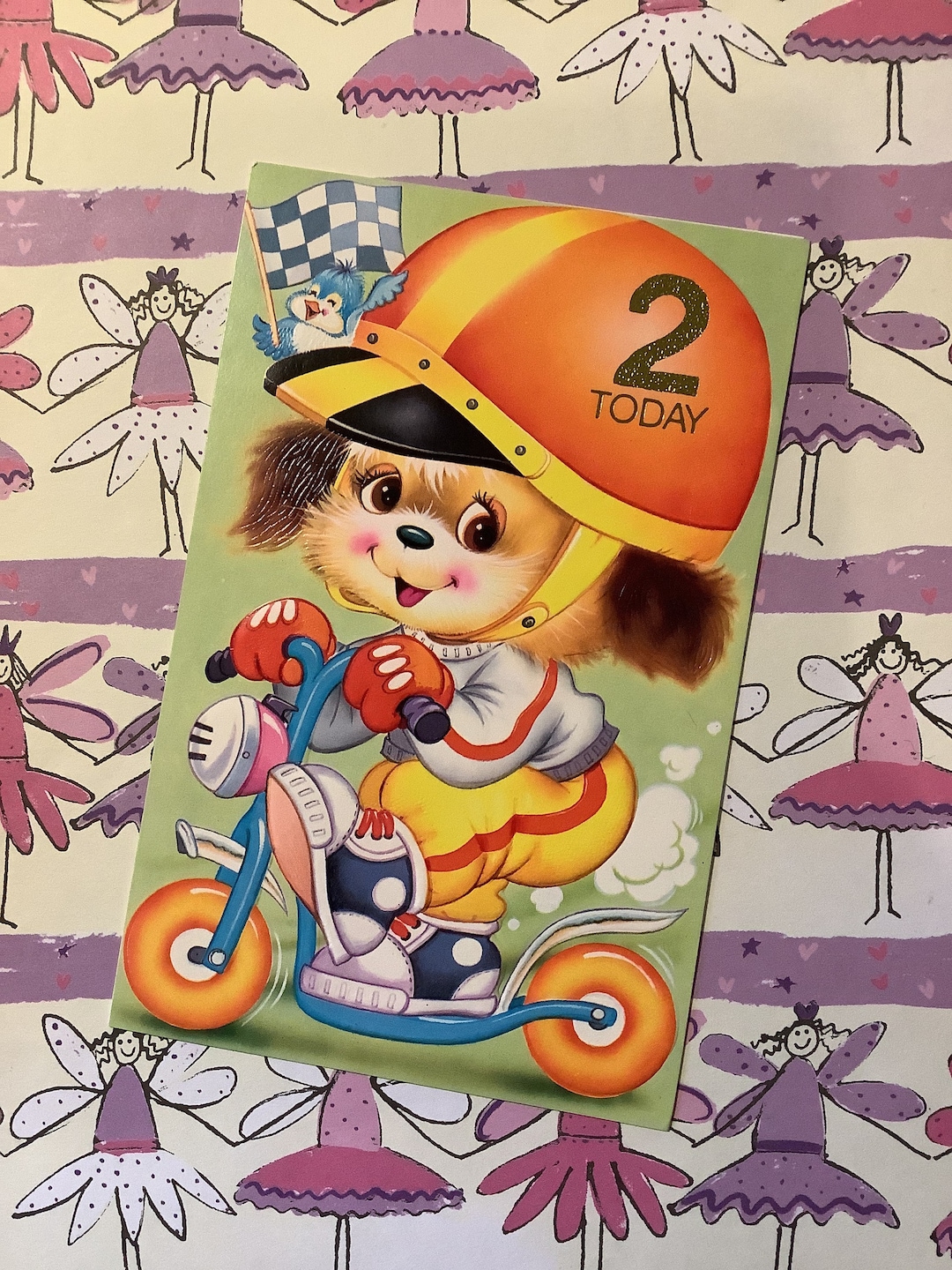 RARE Vintage/retro Circa 1970s '2 Today' Card With ADORABLE Dog on a ...