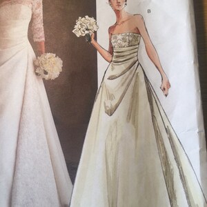 Uncut 2004 Vogue Bridal Original Pattern for a Misses' Dress in Sizes 6 ...