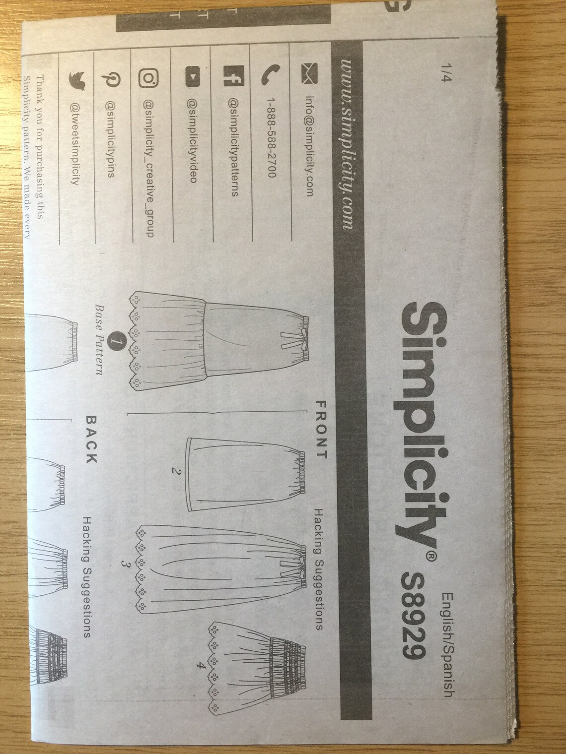 Uncut Simplicity 'pattern Hacking' Sewing Pattern - Etsy